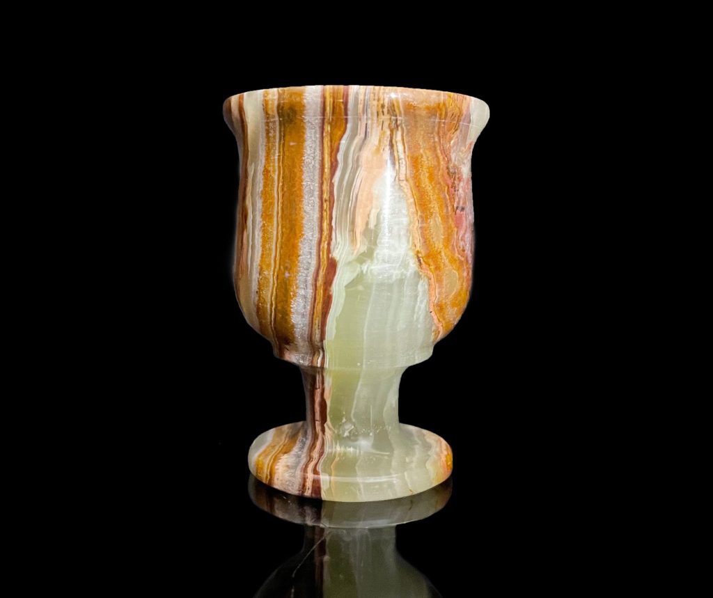 Banded Onyx Goblet // Set of Six - Astro West