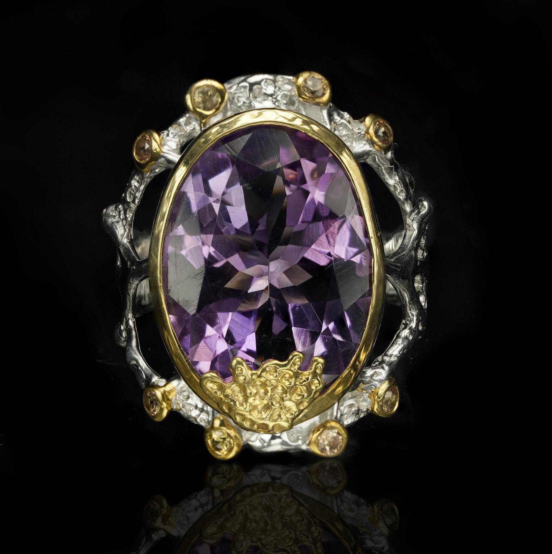 Amethyst Ring with Yellow Sapphire - Astro West