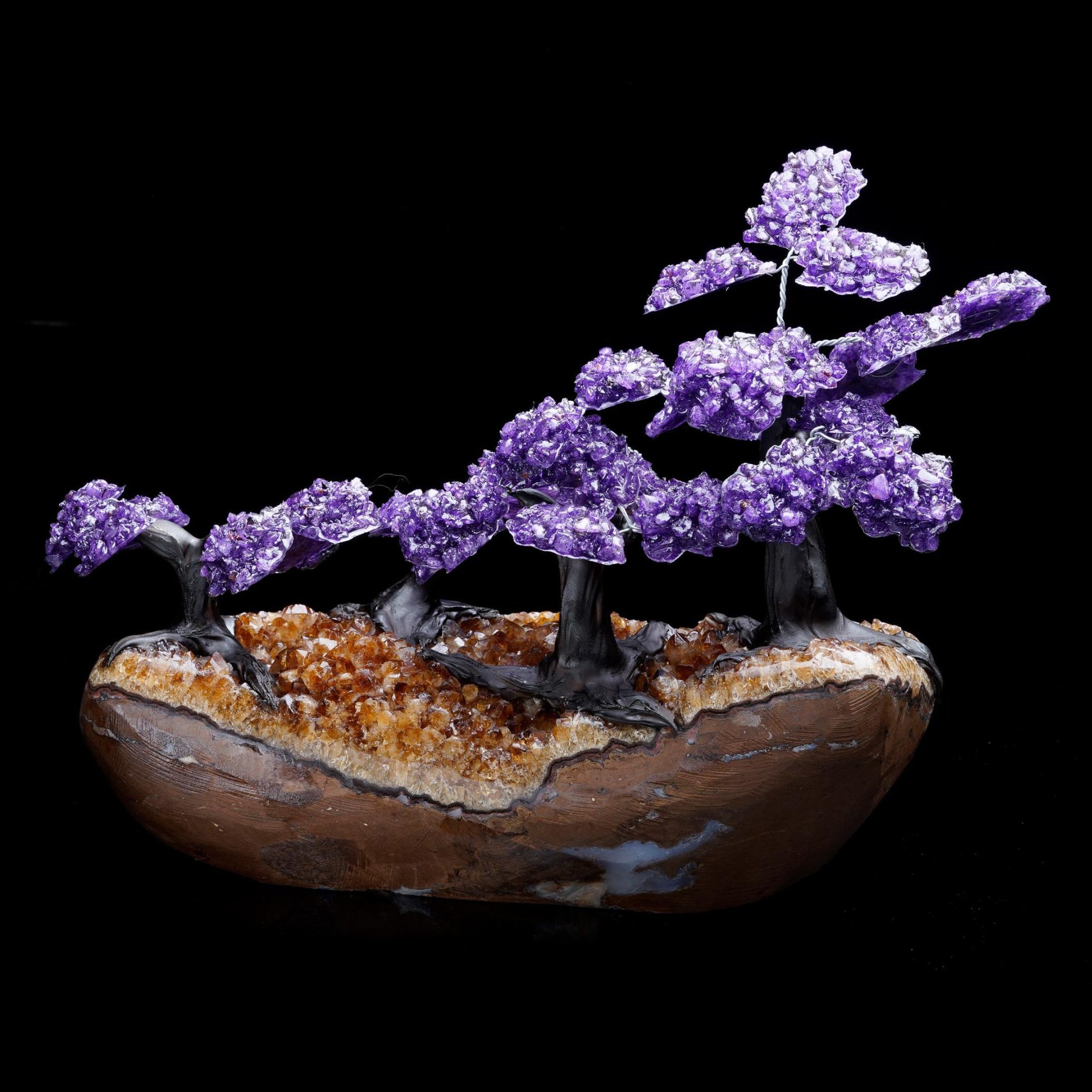 One of a Kind Large Amethyst Gemstone Tree - Astro West