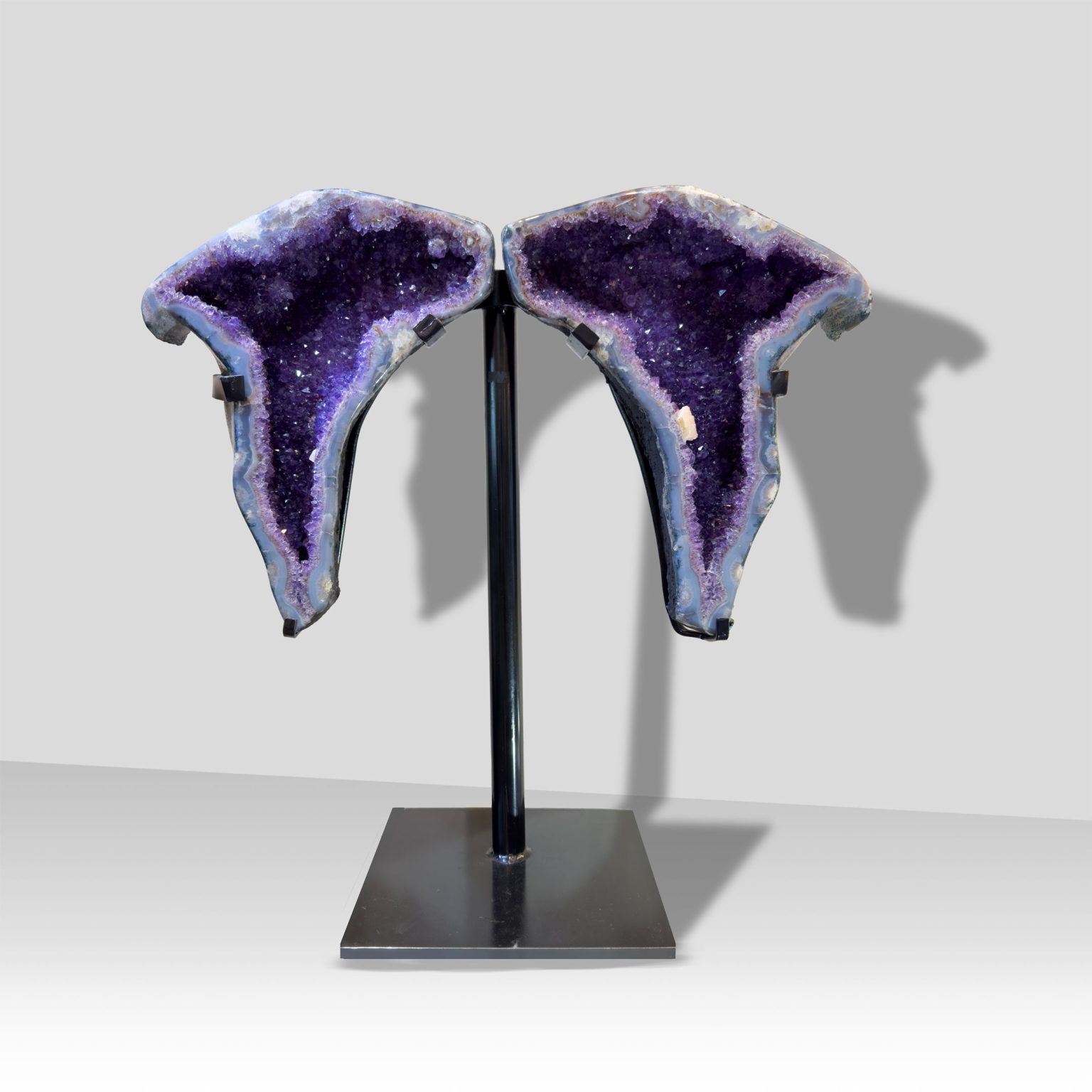 Amethyst Wings on Custom Stand – Striking Natural Crystal Display for ...