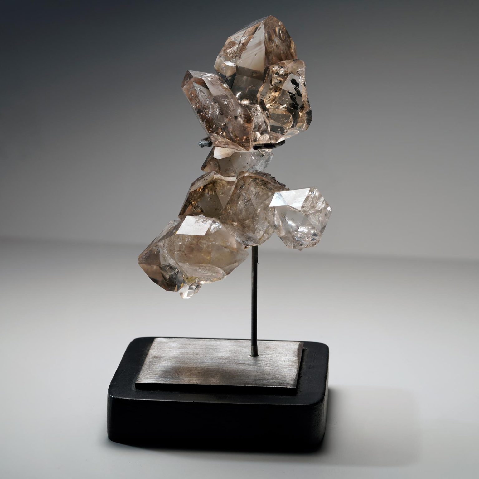 Genuine Herkimer Diamond Cluster on Custom Stand – Natural Clarity and ...