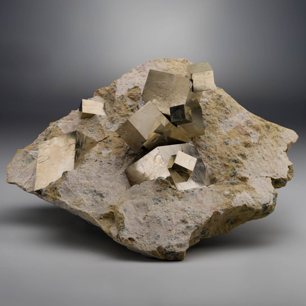 Spanish Cubic Pyrite on Matrix - Astro West