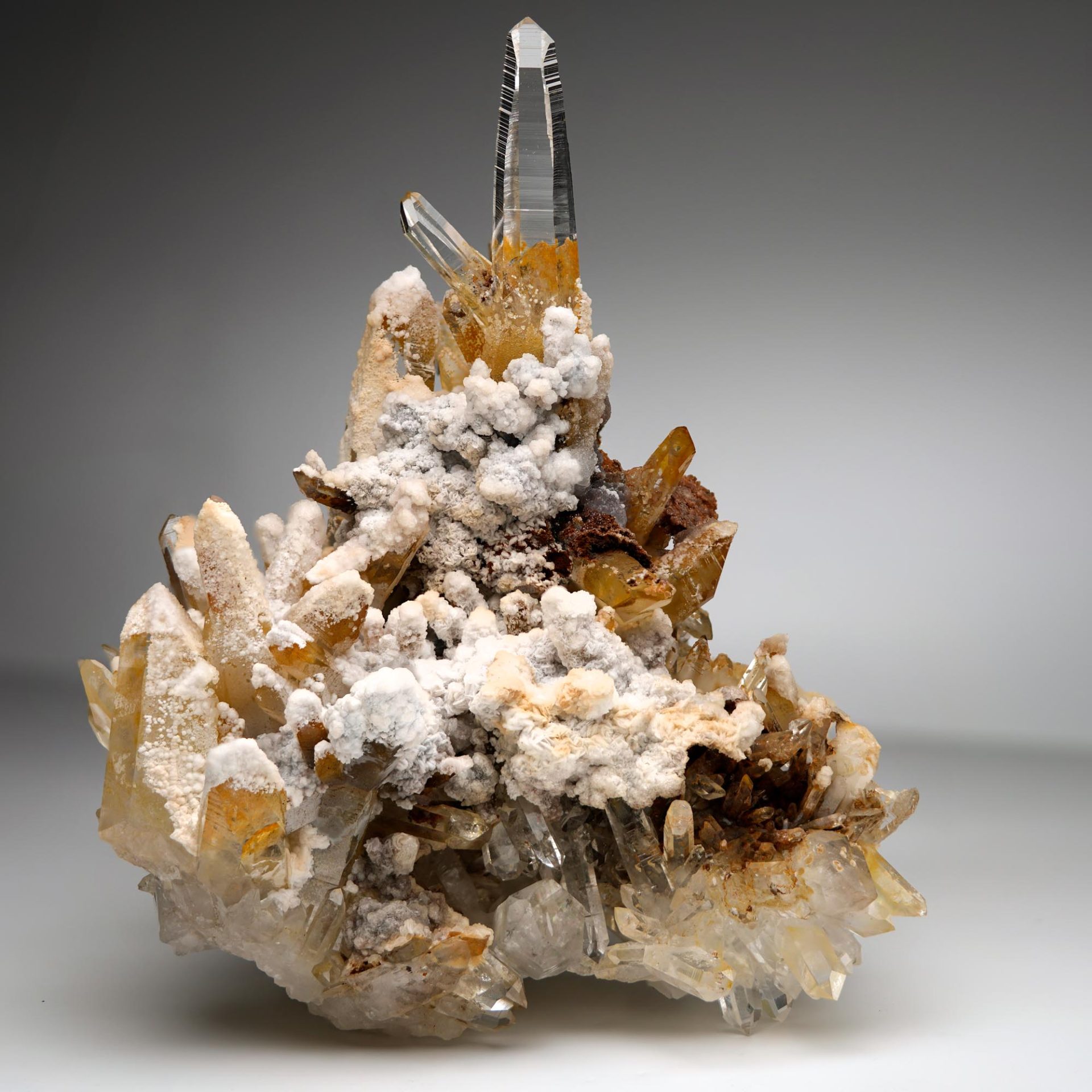 Calcite on Quartz From Colombia - Astro West