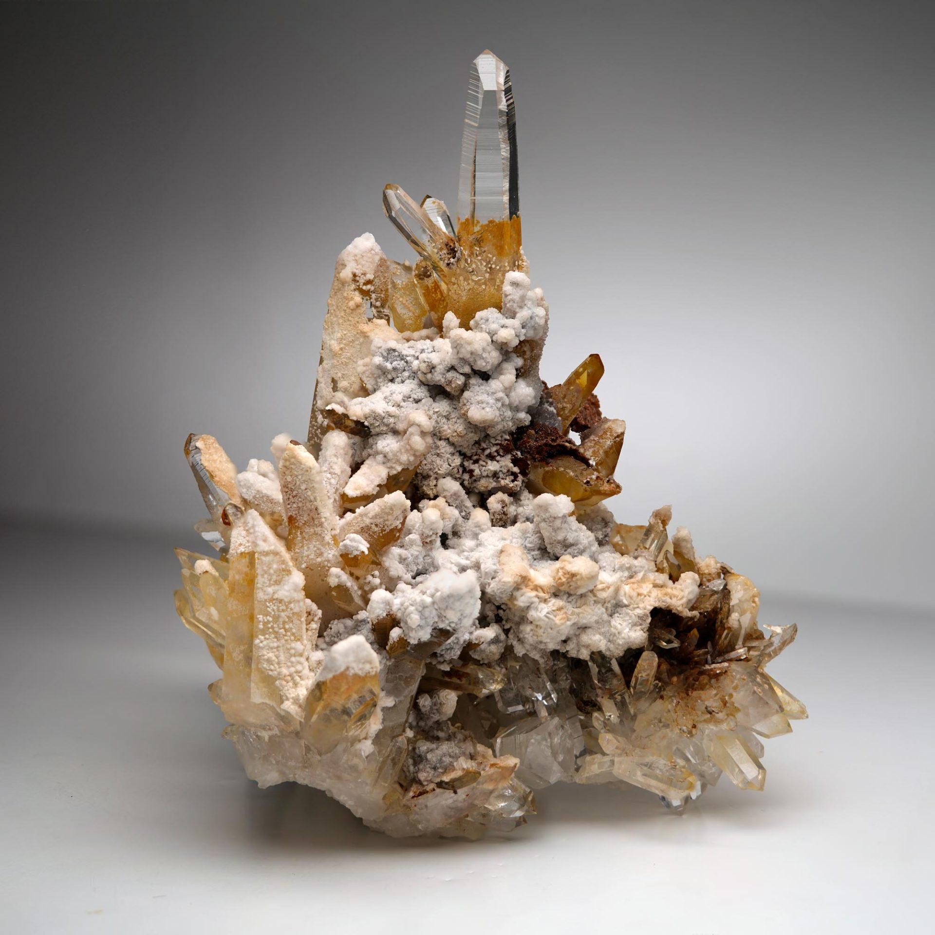 Calcite on Quartz From Colombia - Astro West
