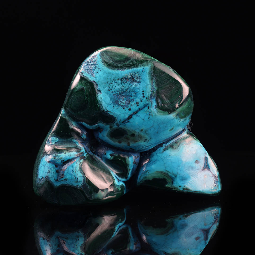 Vibrant Blue and Green Malachite on Chrysocolla Art - Astro West