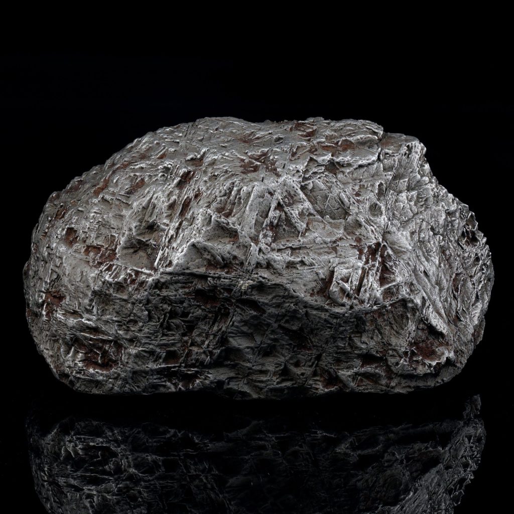 4.4 Pound Genuine Muonionalusta Meteorite Slice with Natural Exterior ...