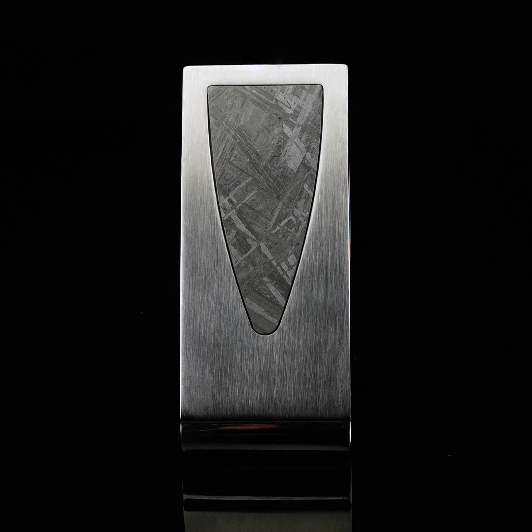 Handcrafted Genuine Muonionalusta Meteorite Money Clip - Astro West