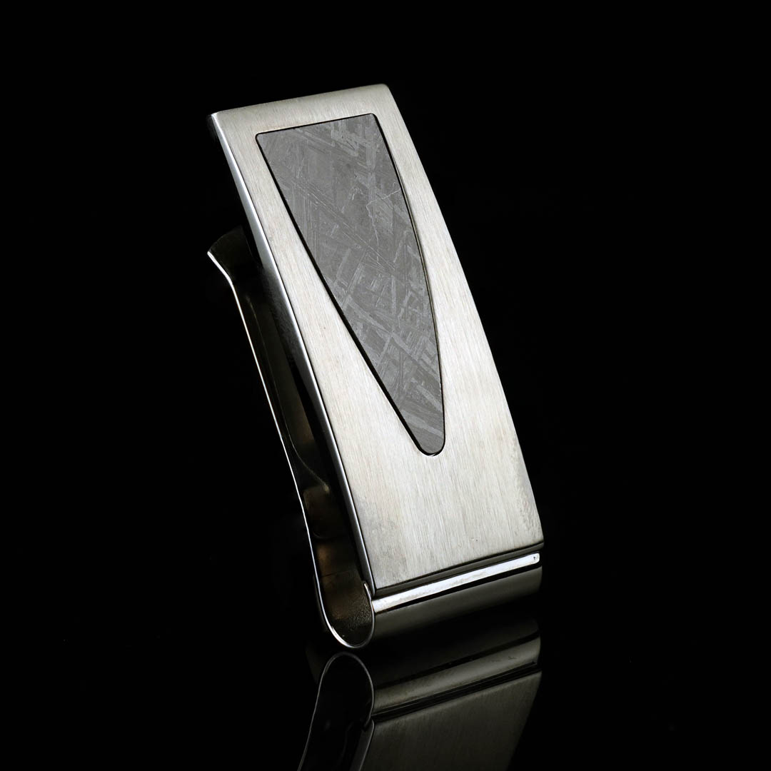 Handcrafted Genuine Muonionalusta Meteorite Money Clip - Astro West