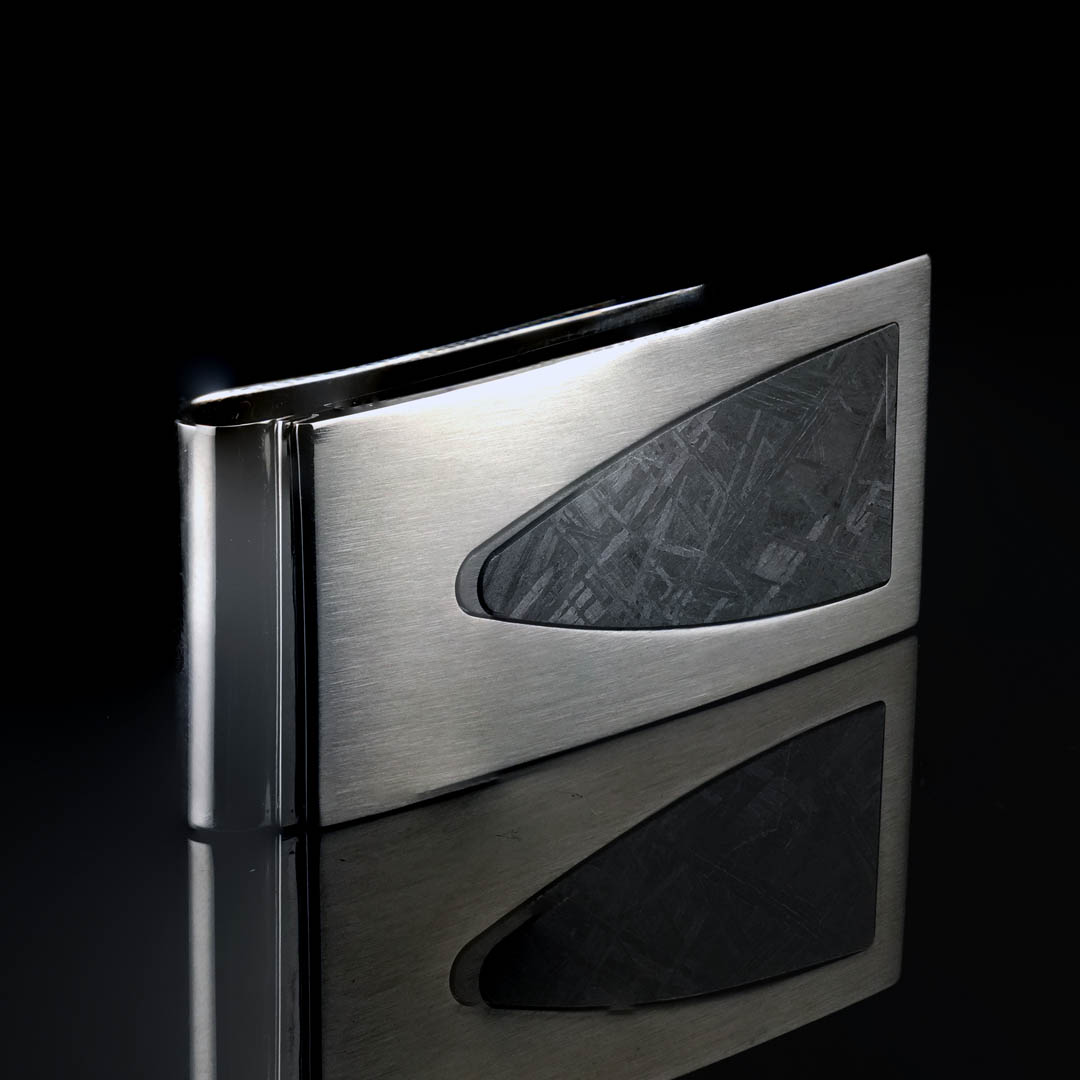 Handcrafted Genuine Muonionalusta Meteorite Money Clip - Astro West