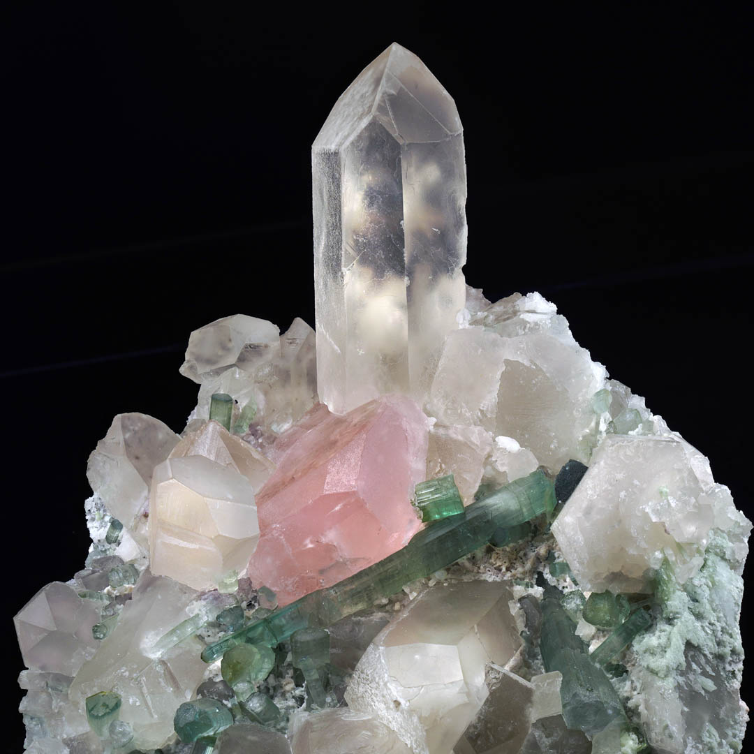 Morganite with Tourmaline and Quartz from Kunar, Afghanistan ...