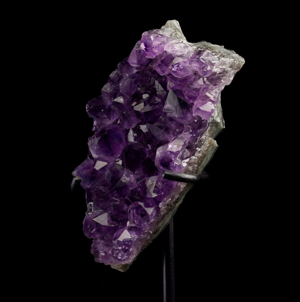 Hand‑Cut Amethyst Crystal on Custom Stand – Peaceful Home Décor Accent ...